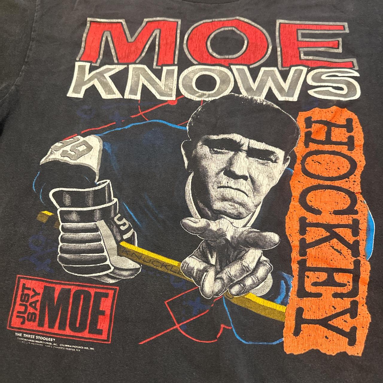 Vintage The Three Stooges Changes tag “Moe Knows... | Depop