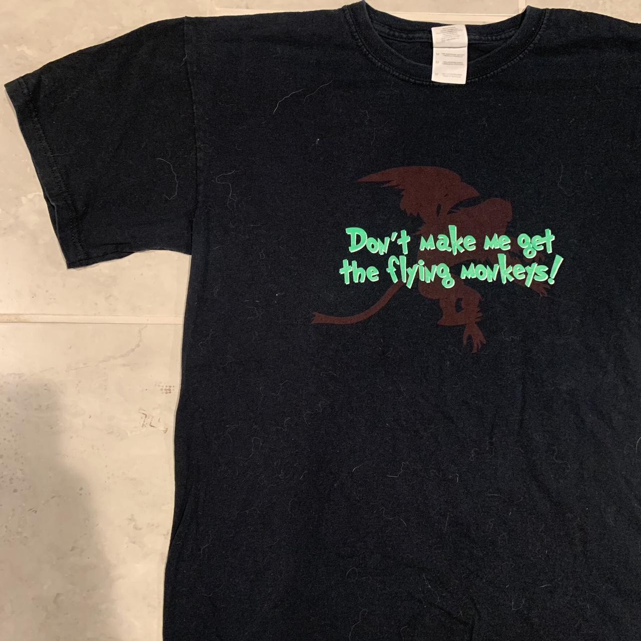 Vintage y2k beware the flying monkeys print tshirt ... - Depop