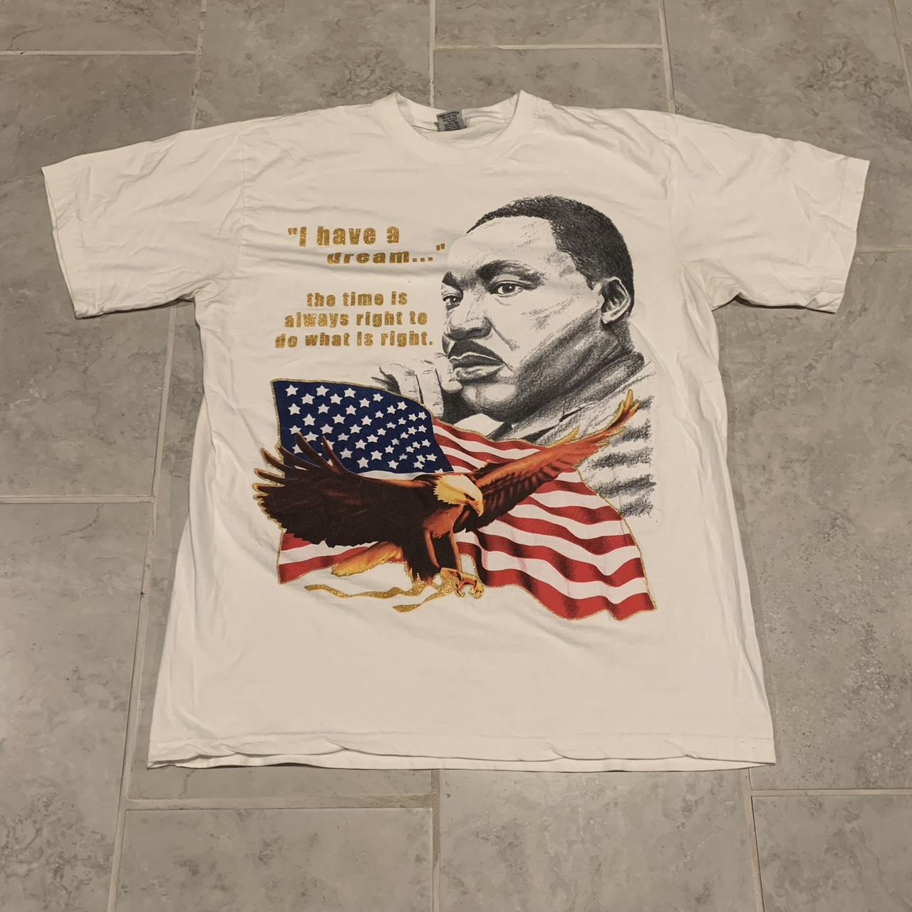 Vintage Y2K 2000s MLK rap tee style print... - Depop