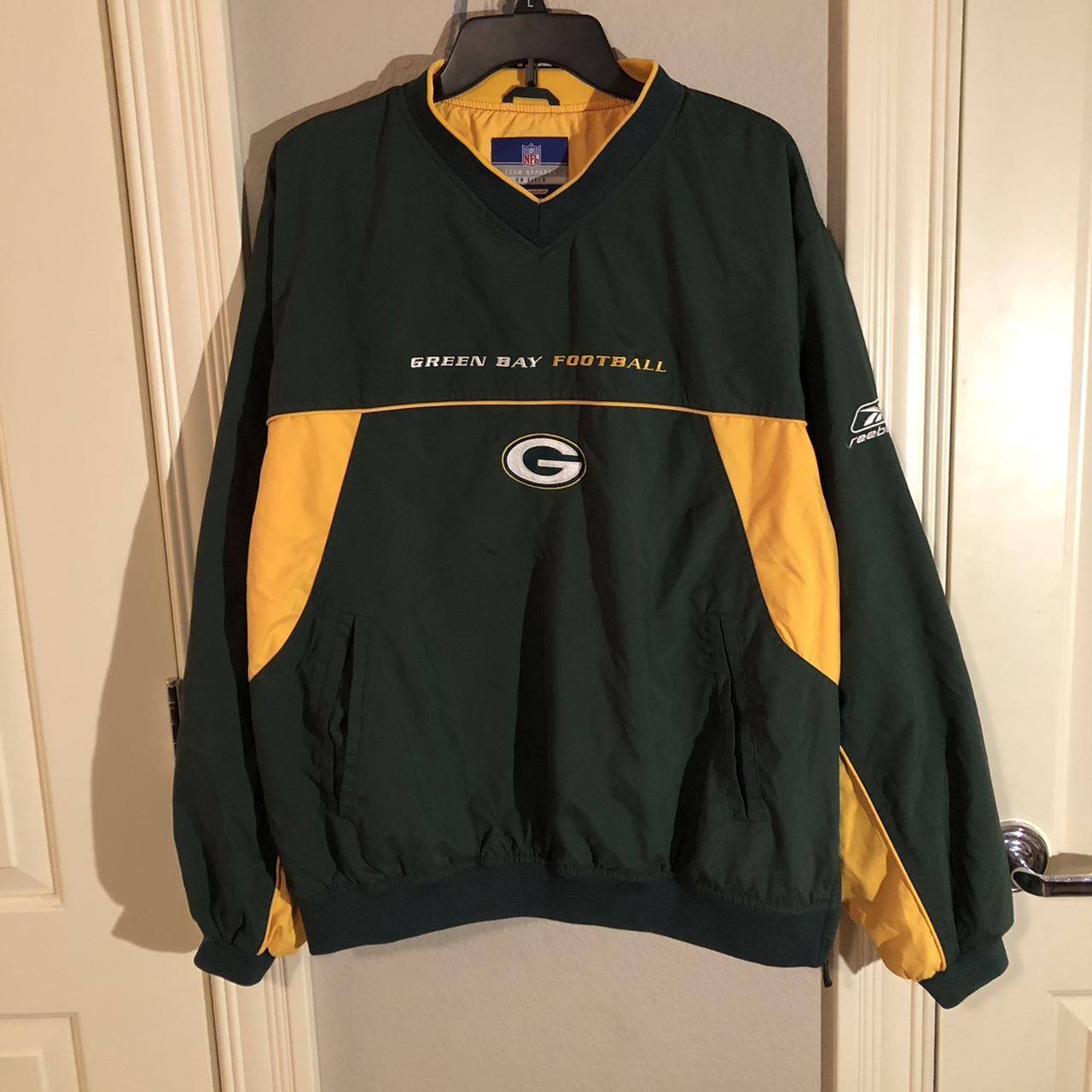 Vintage Reebok, NFL, Green Bay Packers football pull... | Depop