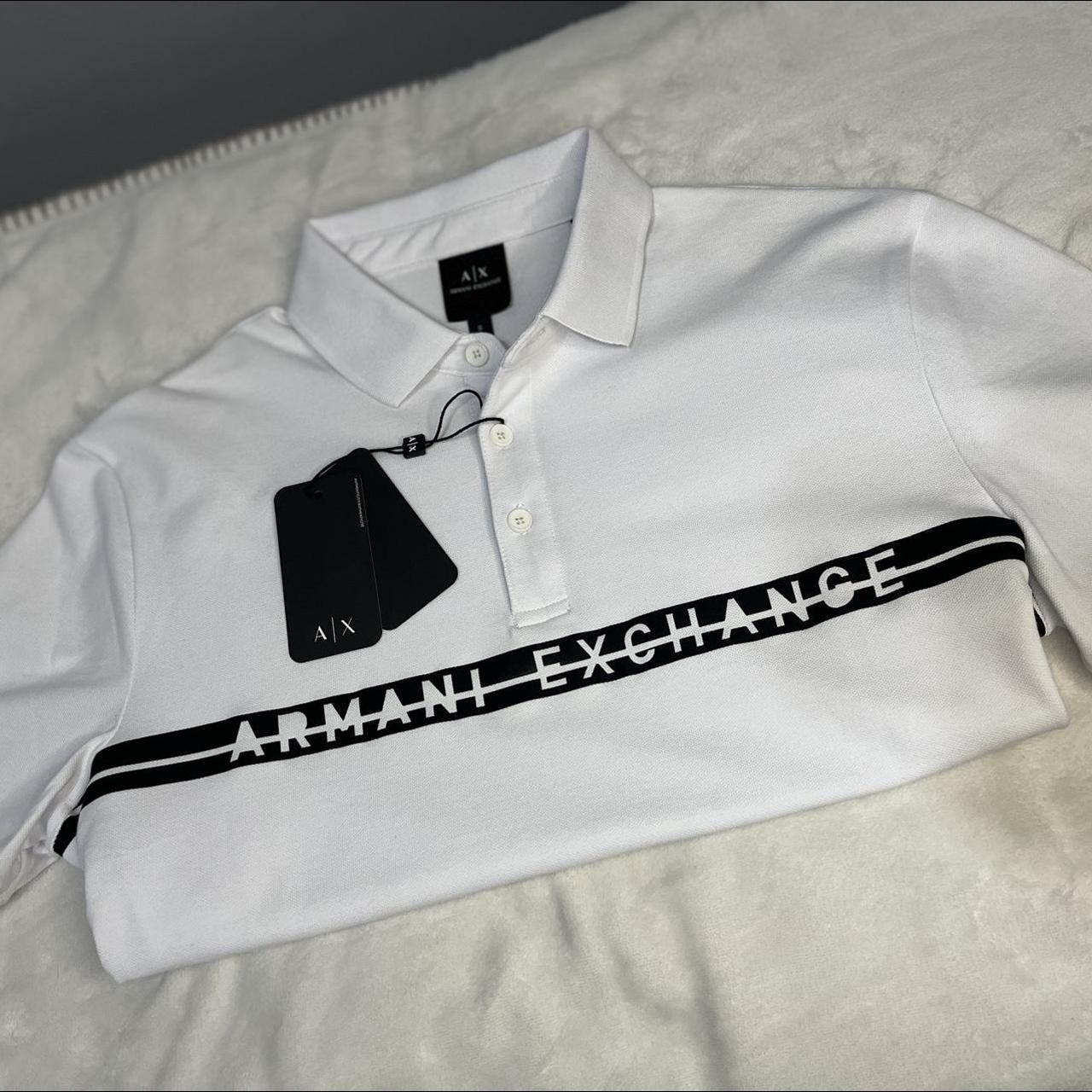 Armani Exchange Men's White Polo-shirts | Depop