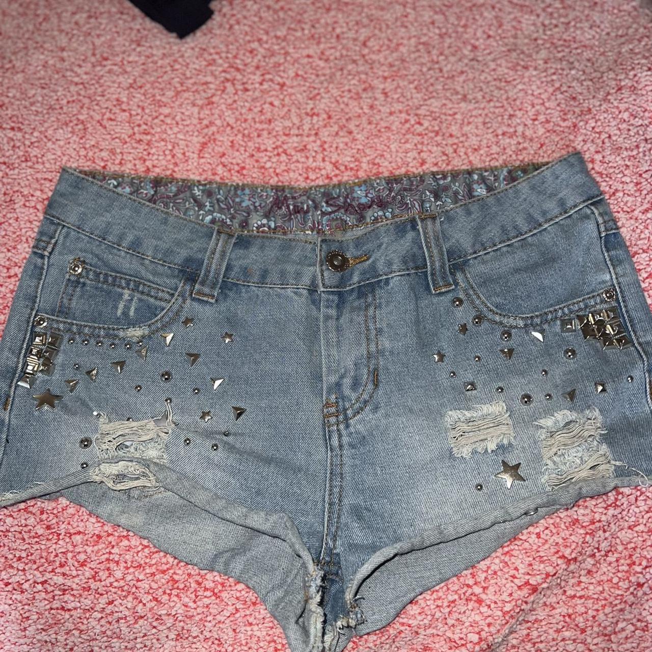 Diamond short denim shorts - Depop