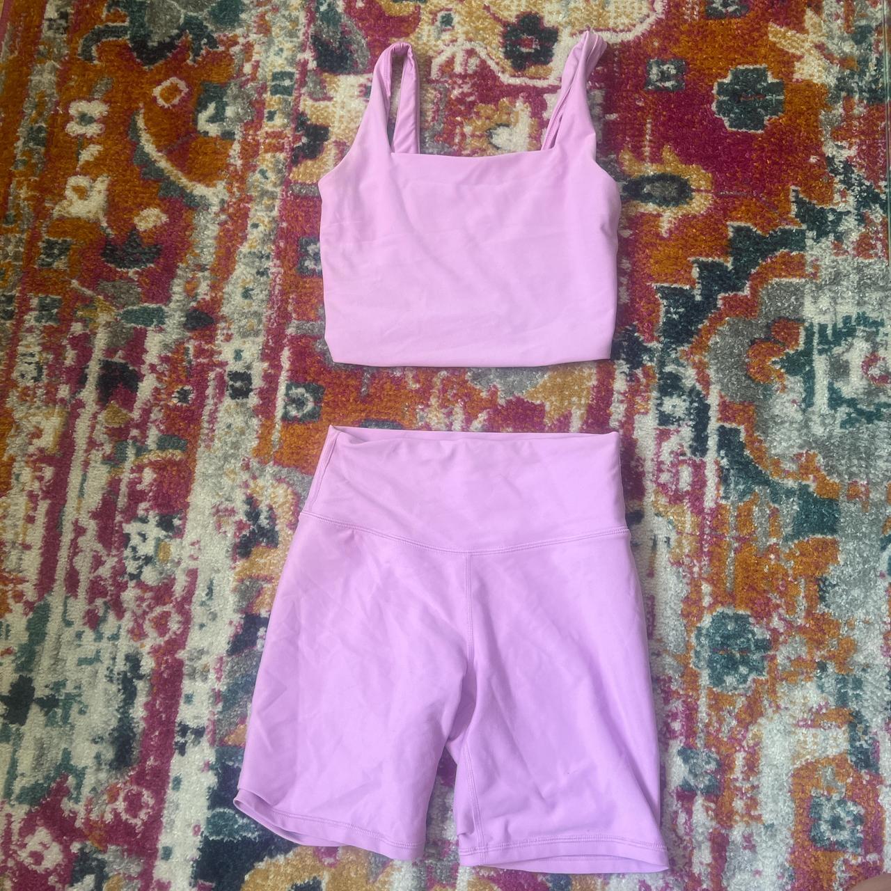YPB super cute pink workout set only worn once! - Depop