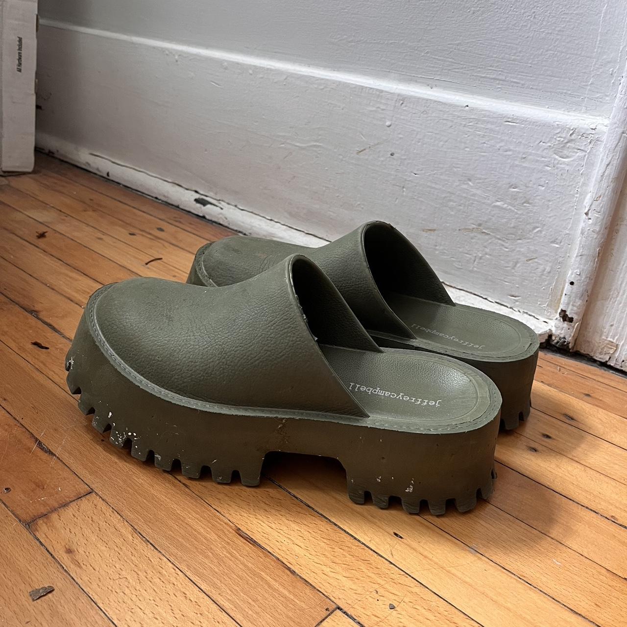 Green Jeffrey Campbell Platform Clogs - Depop
