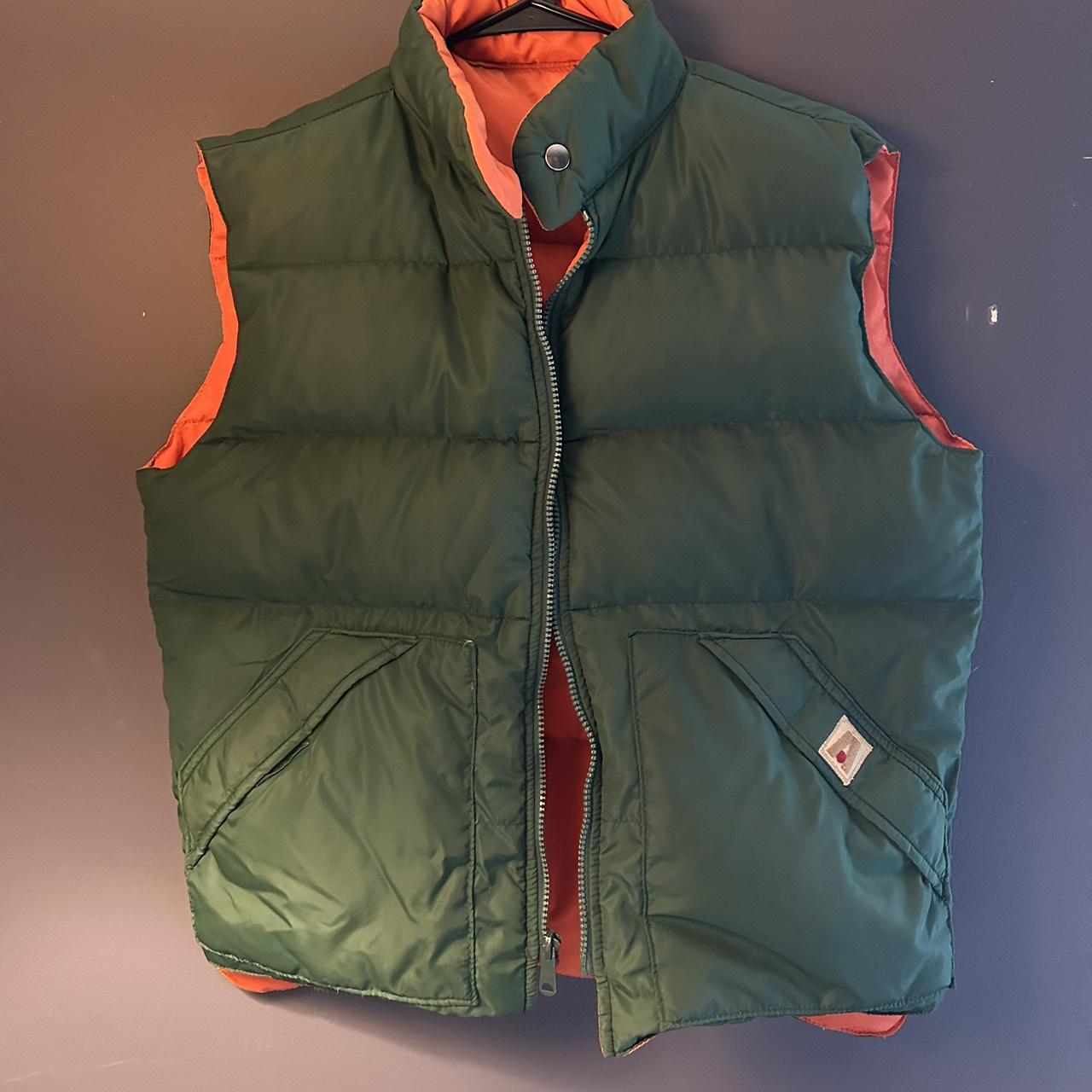 adult green puffer vest!!! free shipping!!!! fits... - Depop