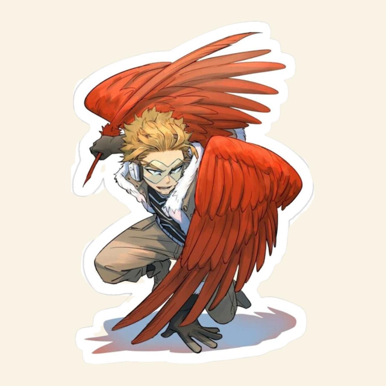 My Hero Academia Matte Decal Sticker - Hawks: Wing... - Depop