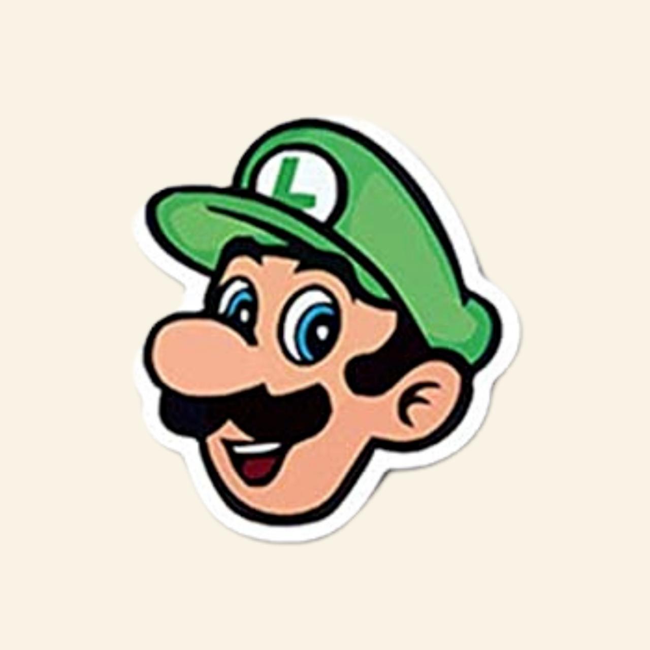 Super Mario Bros Vinyl Sticker - Luigi CUSTOM... - Depop