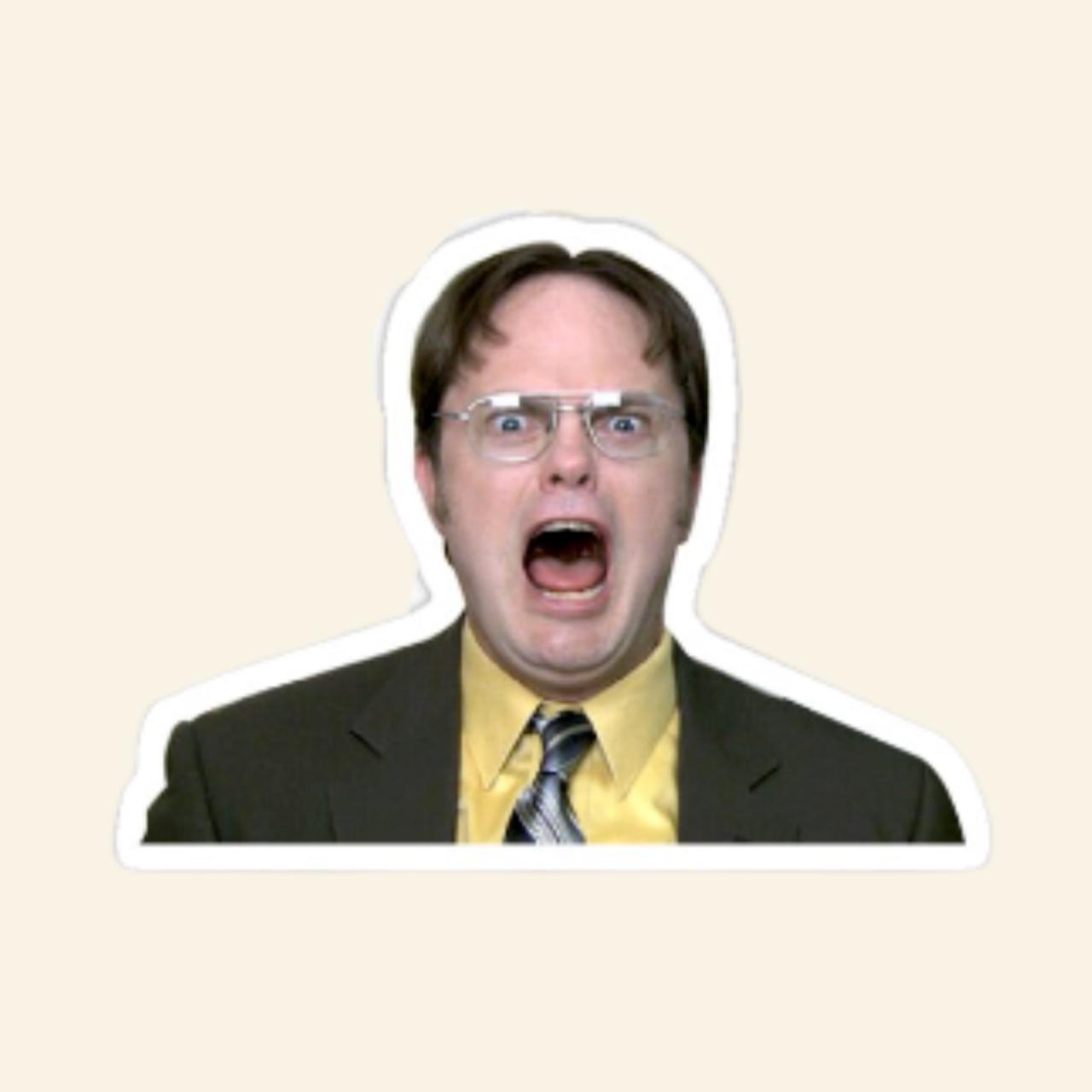 The Office Vinyl Sticker - Dwight Yelling CUSTOM... - Depop