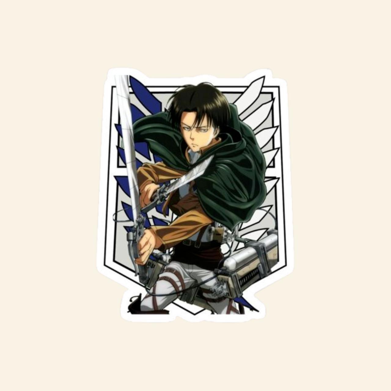 Attack On Titan Matte Decal Sticker - Levi Ackerman... - Depop