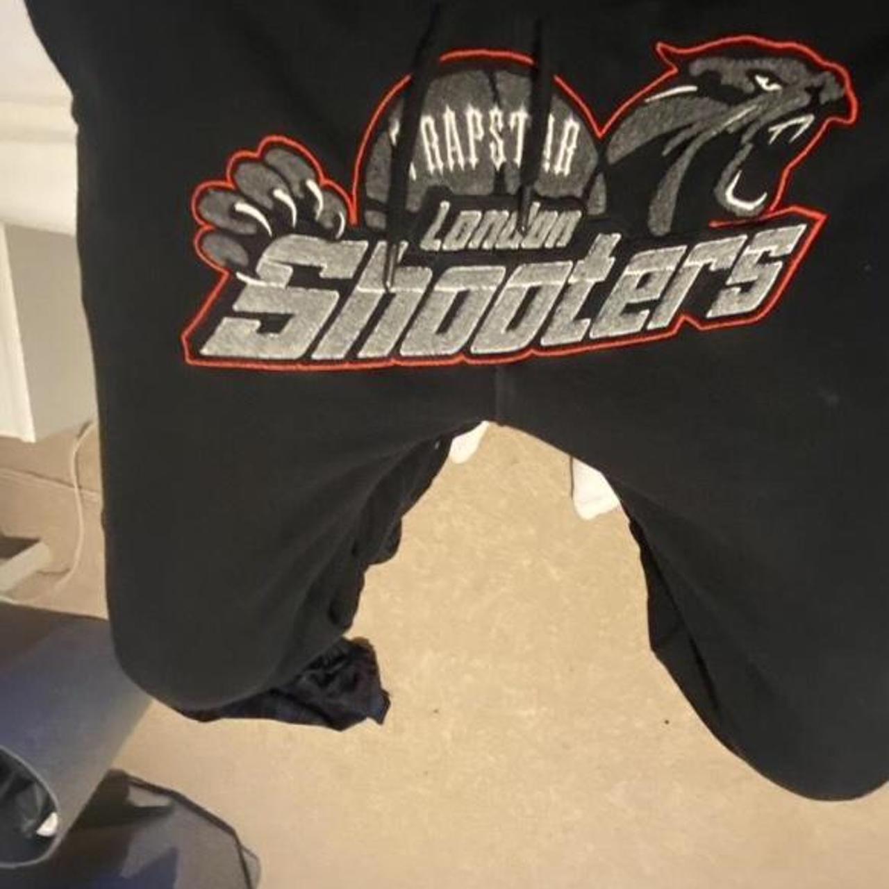 trapstar shooters red and black trousers size medium... - Depop