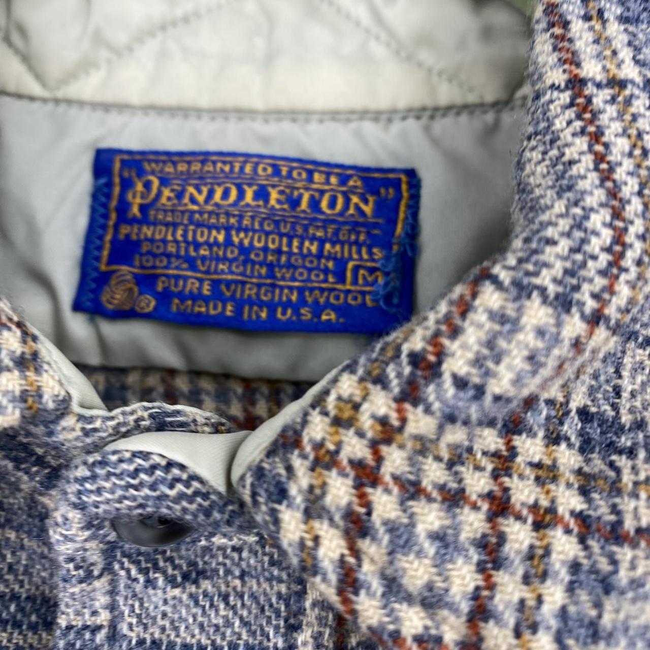 Vintage 60s Pendleton Flannel Board Shirt Medium... - Depop