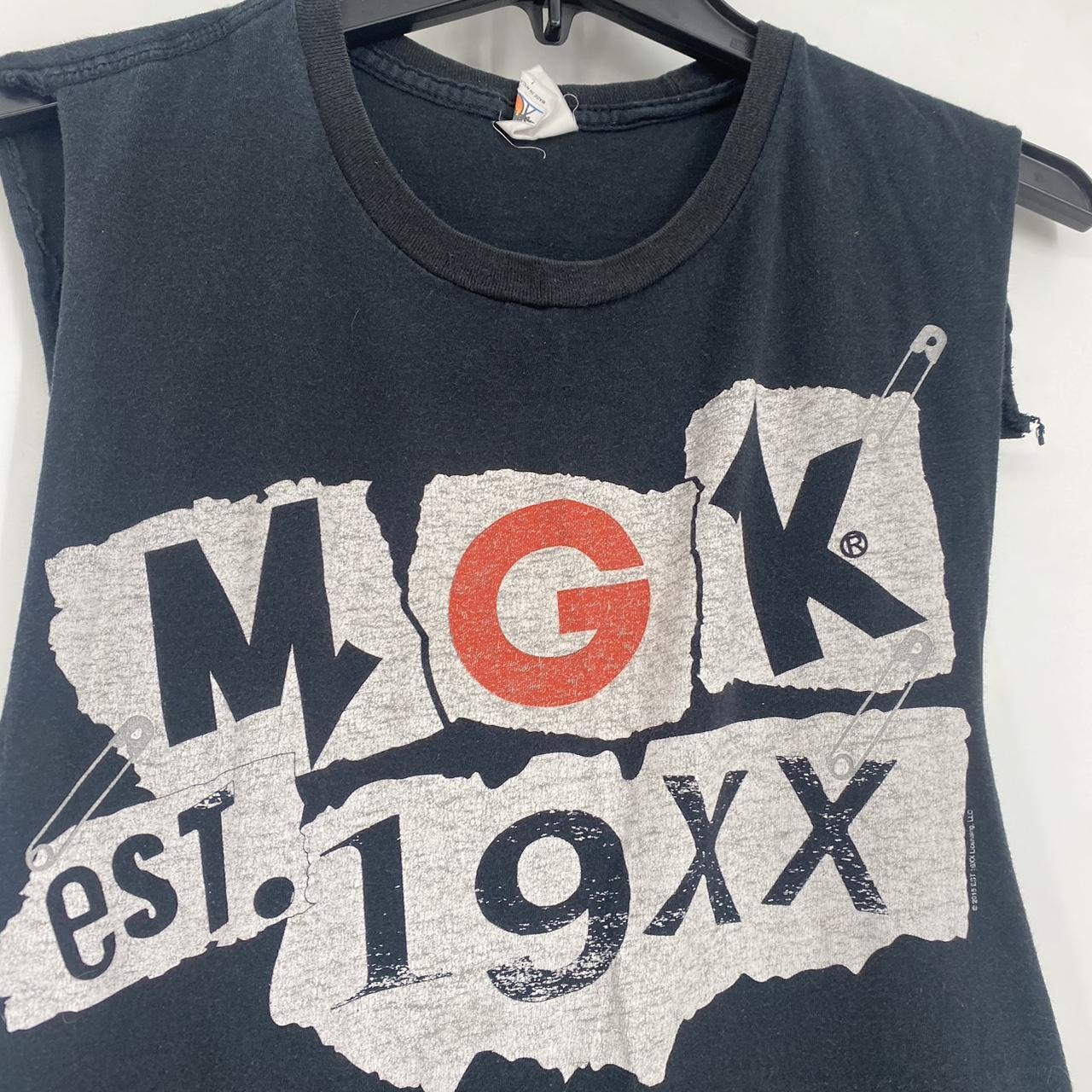 Machine Gun Kelly MGK Ripped Letters Cut Off Tank... - Depop