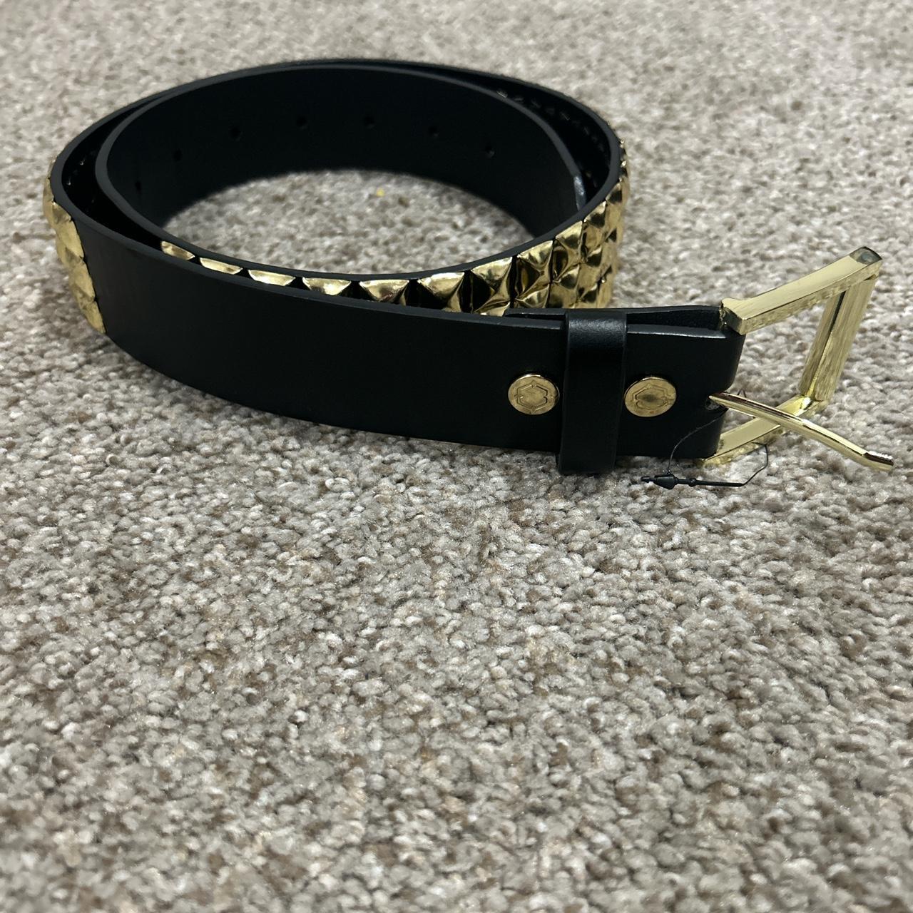 gold studded belt amazing condition dm before... - Depop
