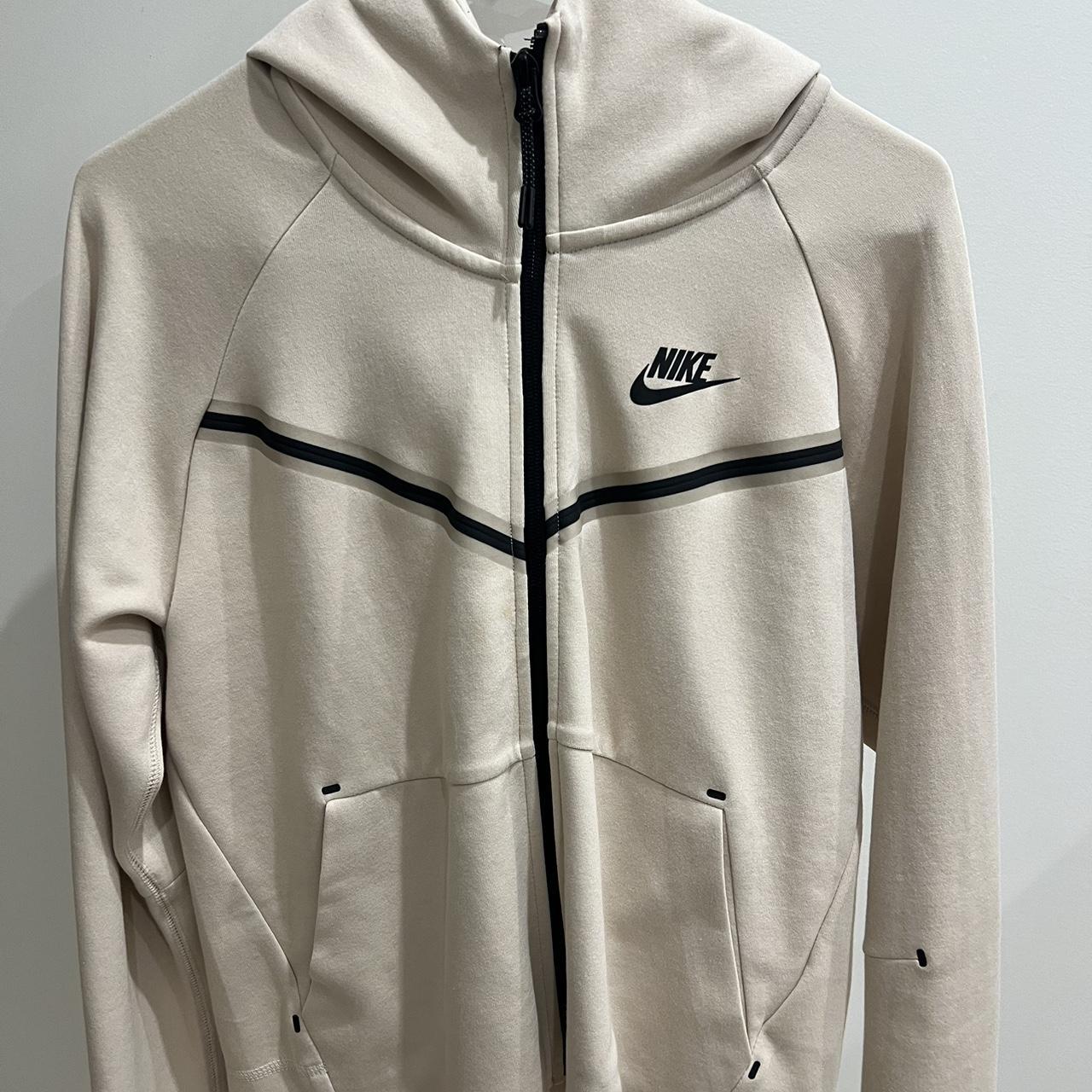 xs beige nike tech fleece never worn brand new... - Depop