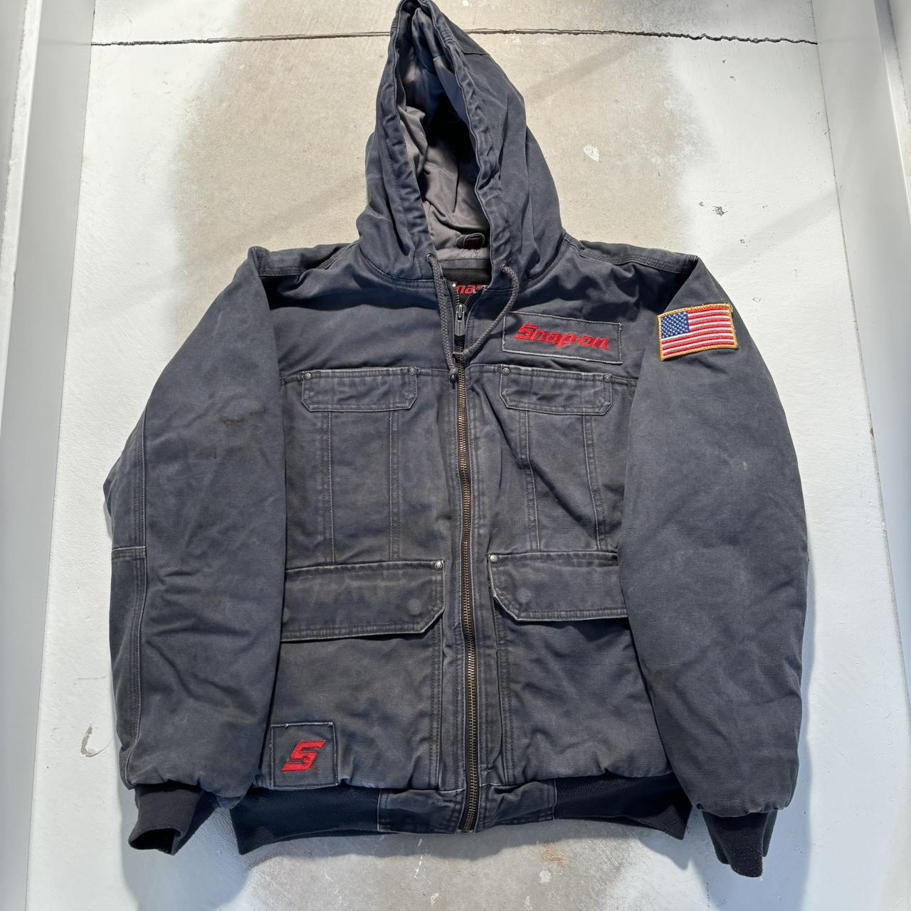 vintage snap-on jacket nice and warm, fits medium... - Depop