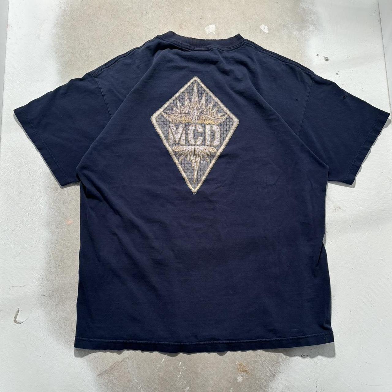 vintage 90s more core division surf tee fits an xl... - Depop