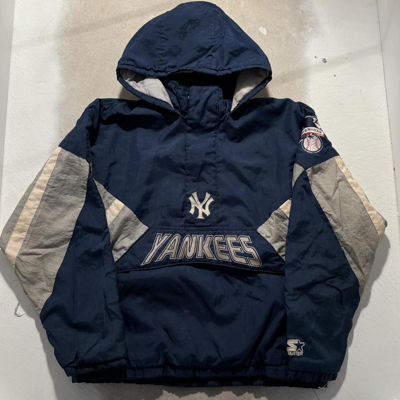vintage 90s new york yankees starter jacket tagged... - Depop