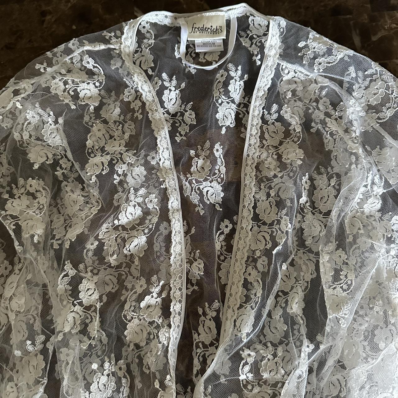 LACE ROBE -Fredrick’s of Hollywood lace detailing... - Depop