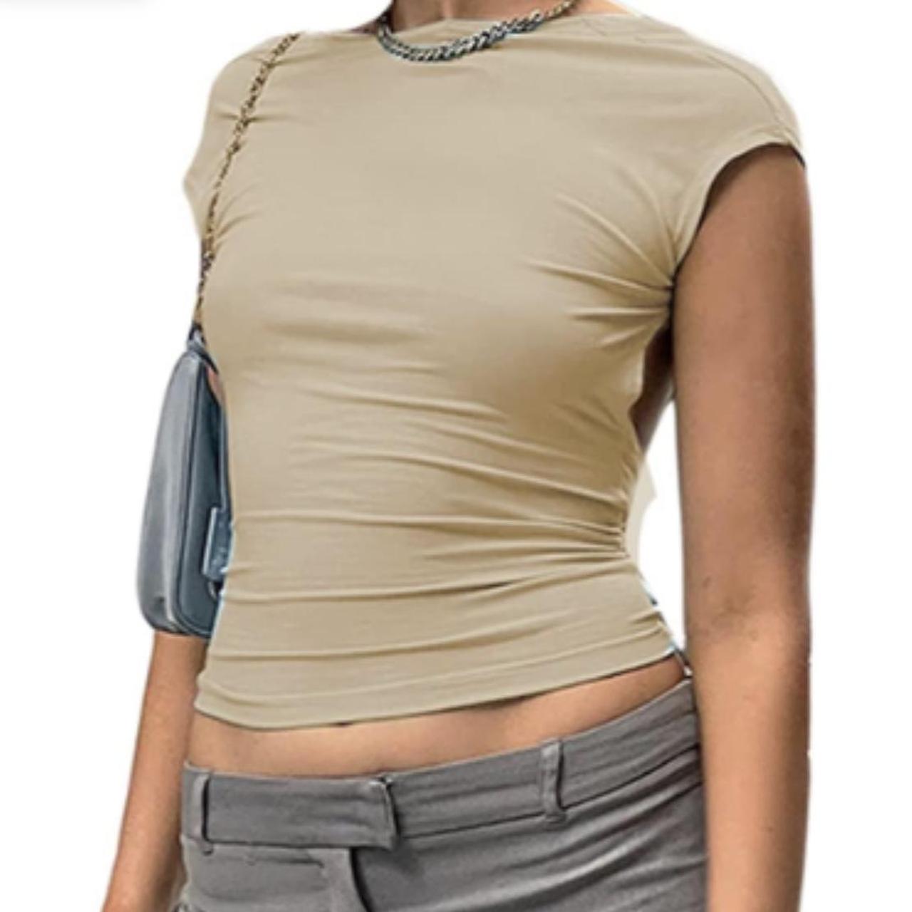 Women's Tan Top | Depop