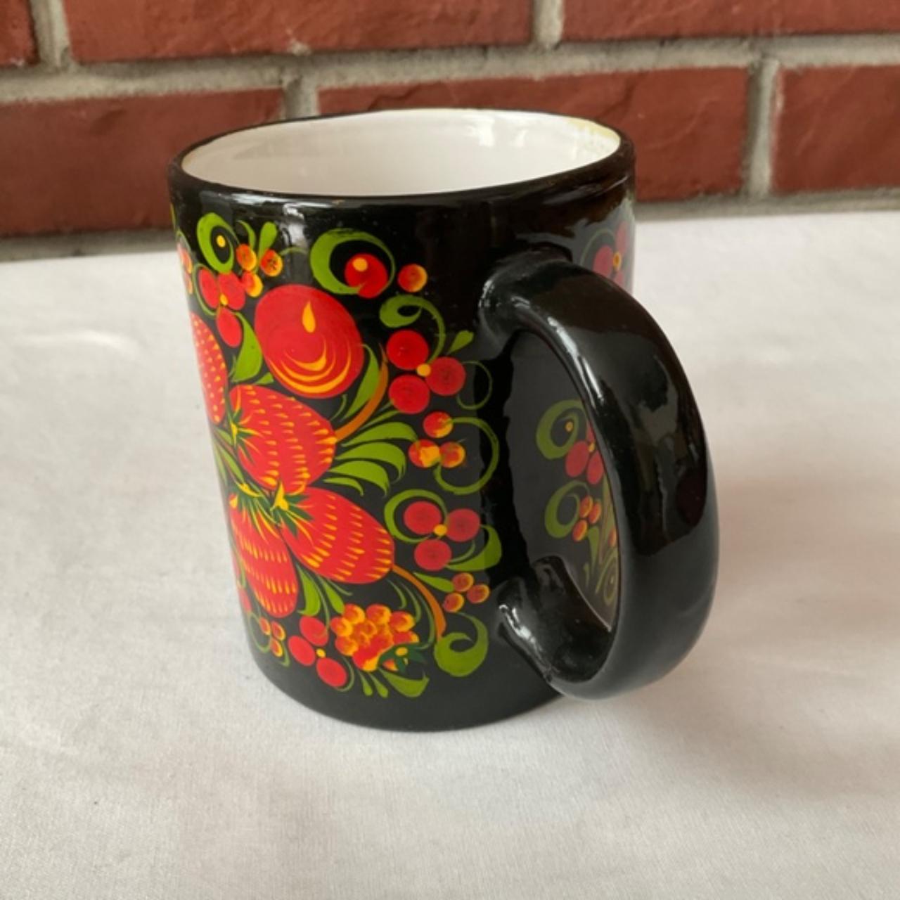 •Russian Folklore Handpainted Folk Art Coffee Mug... - Depop