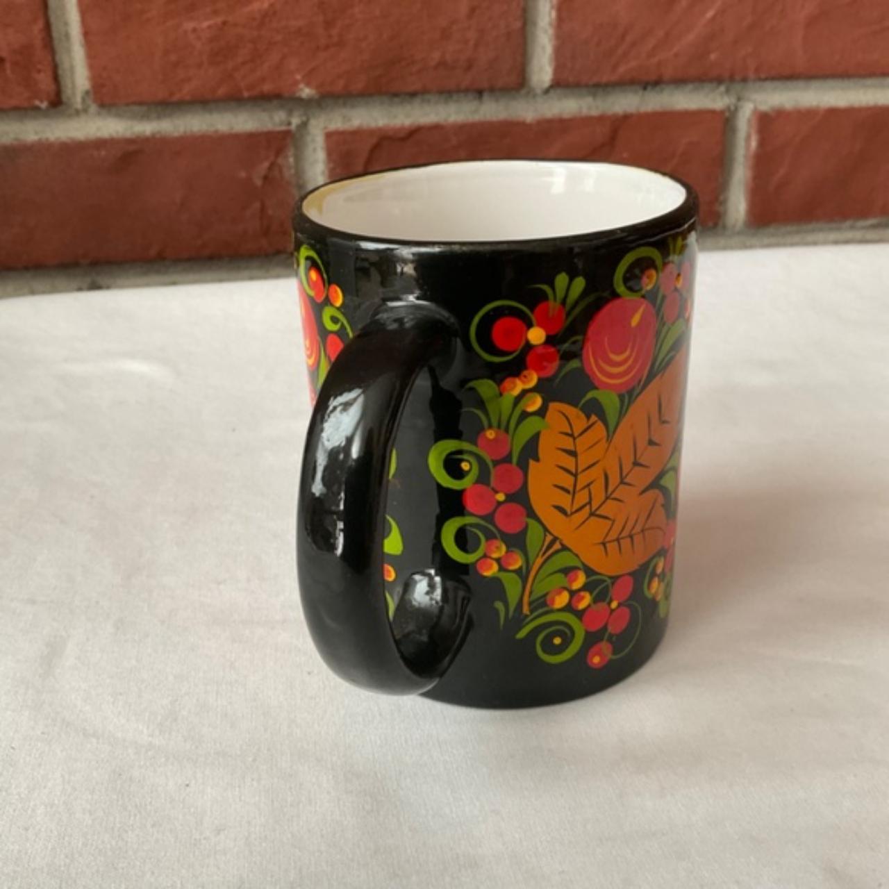 •Russian Folklore Handpainted Folk Art Coffee Mug... - Depop