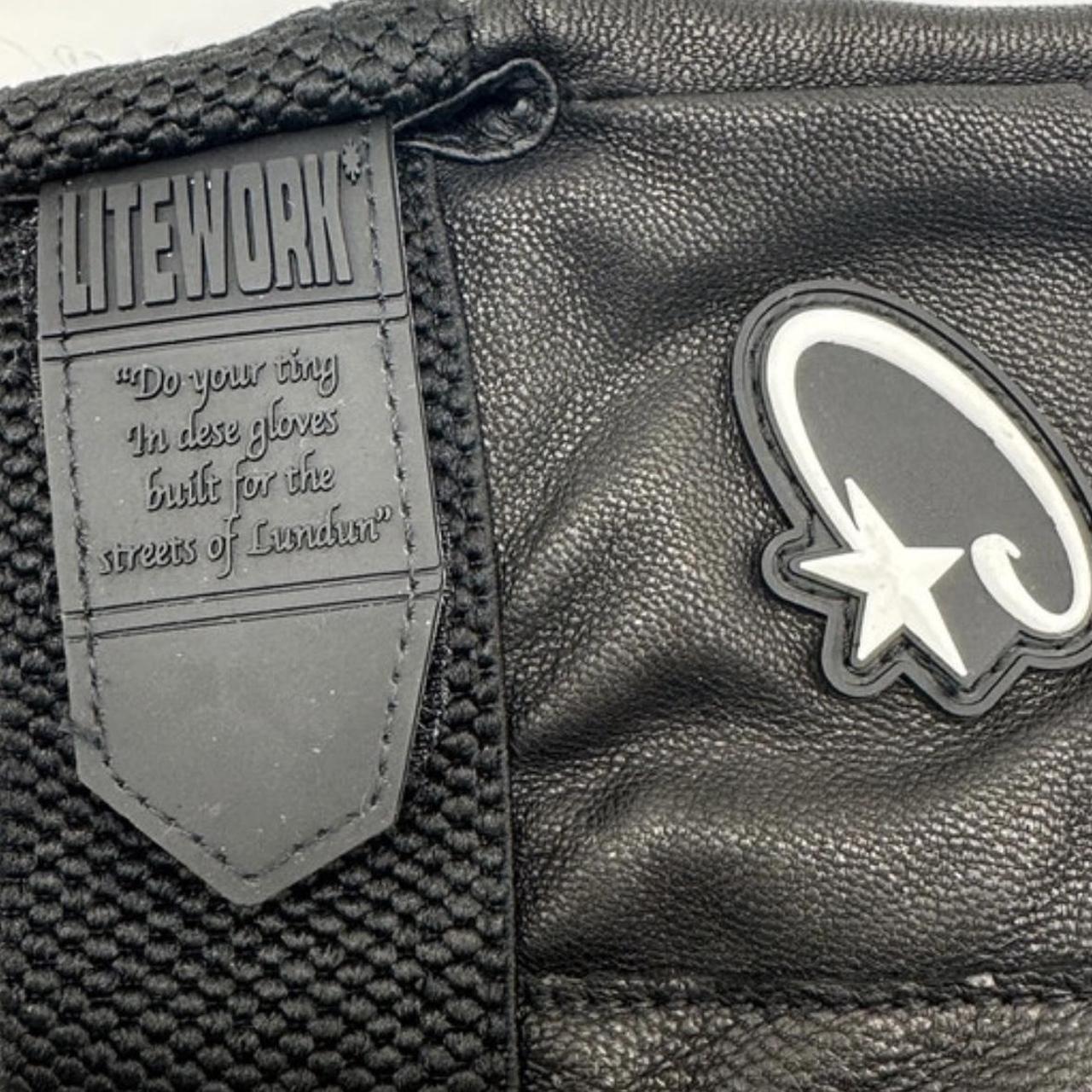 Corteiz Leather black Gloves Brand new in original... - Depop