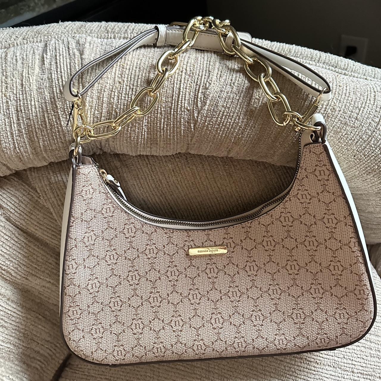 Nanette Lepore purse light brown nude Gold... - Depop