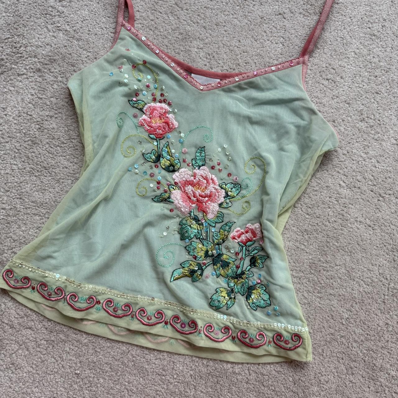 Found another 😍Beautiful vintage sage green and pink... | Depop