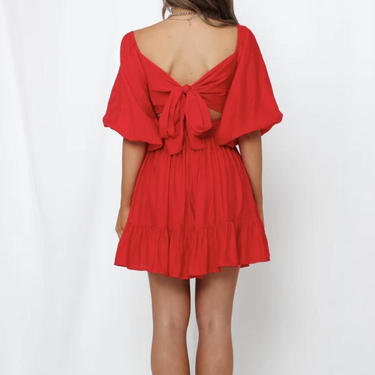 Womens Red Dress Depop