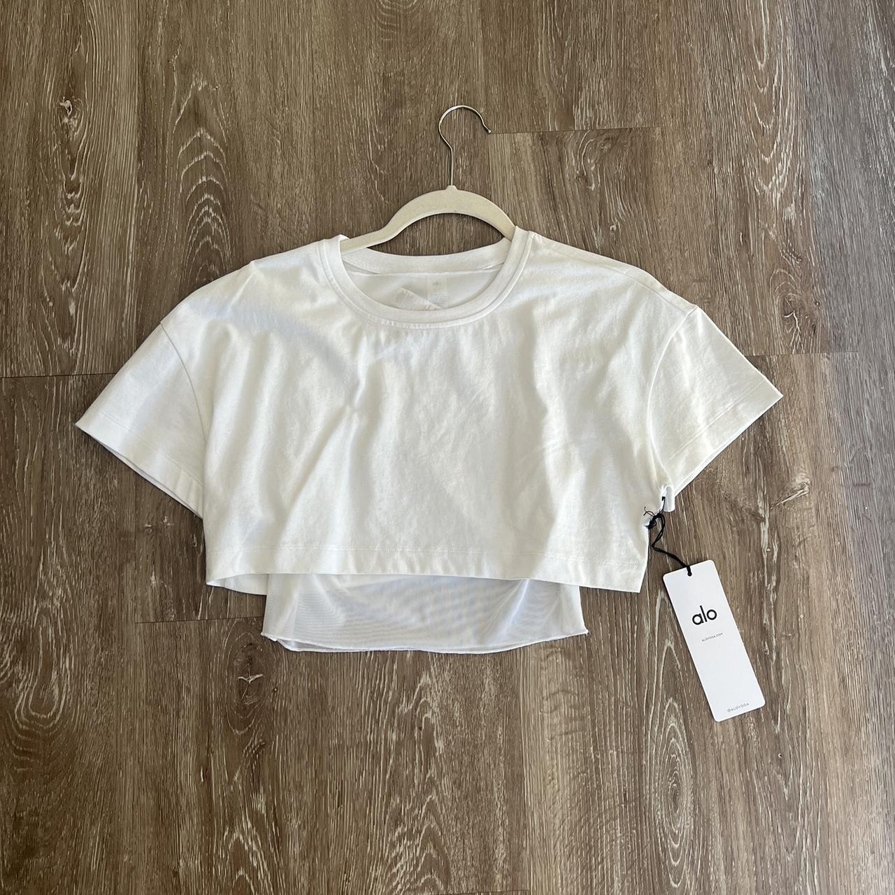 Alo “Made You Look Short Sleeve Cropped Tee” in... - Depop