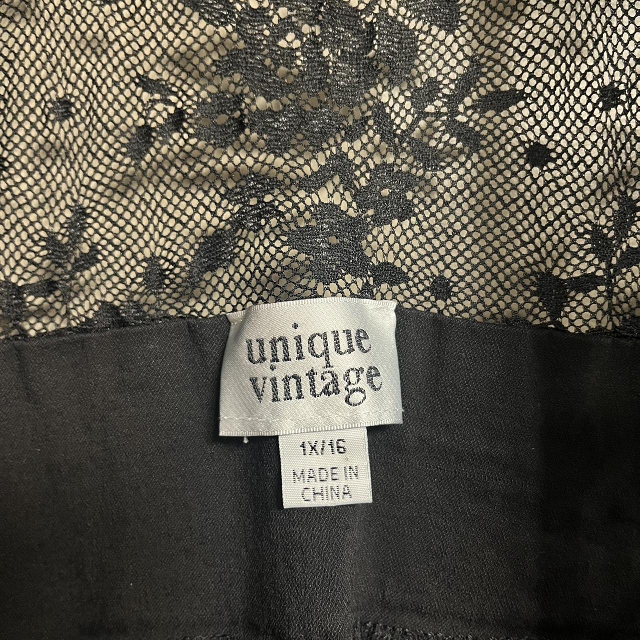 Black lace floor length duster with tie-up neck and... - Depop