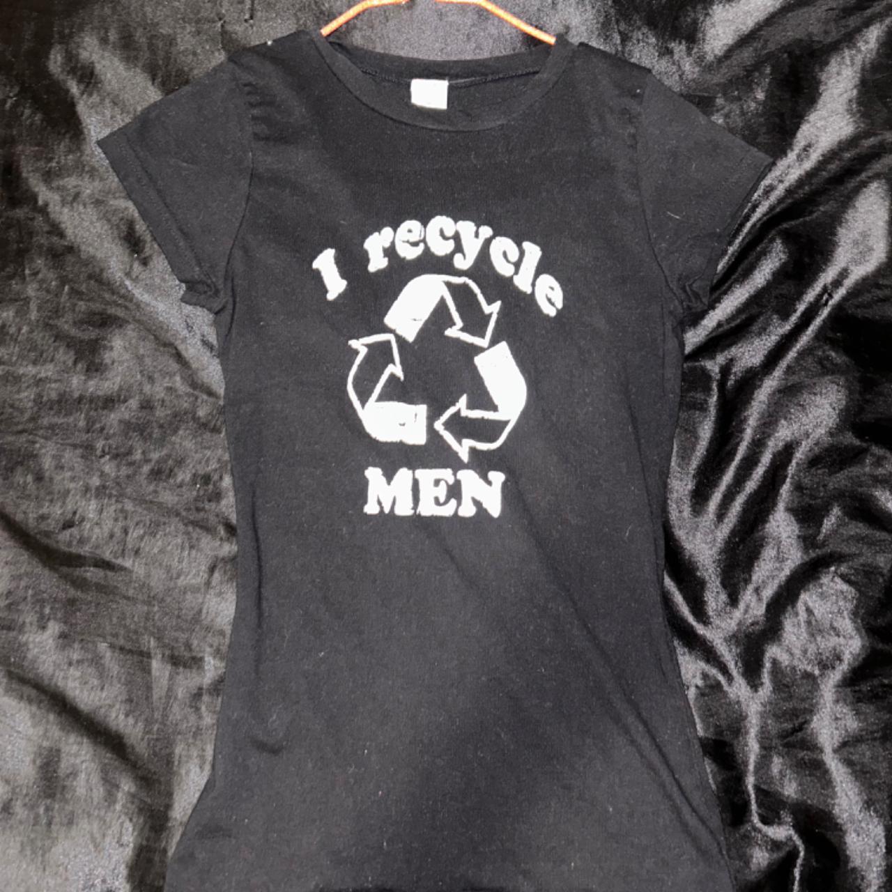 I recycle men T-shirt, so flattering and good... - Depop