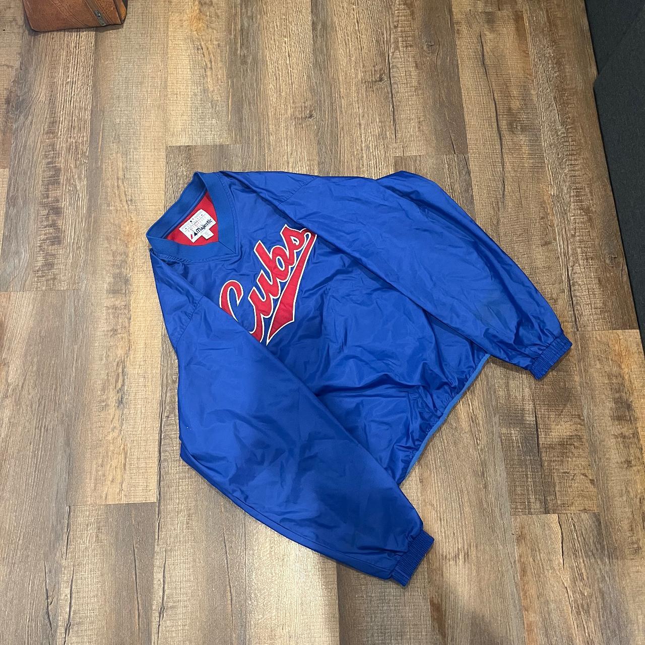 XL Blue Chicago Cubs Windbreaker - Depop