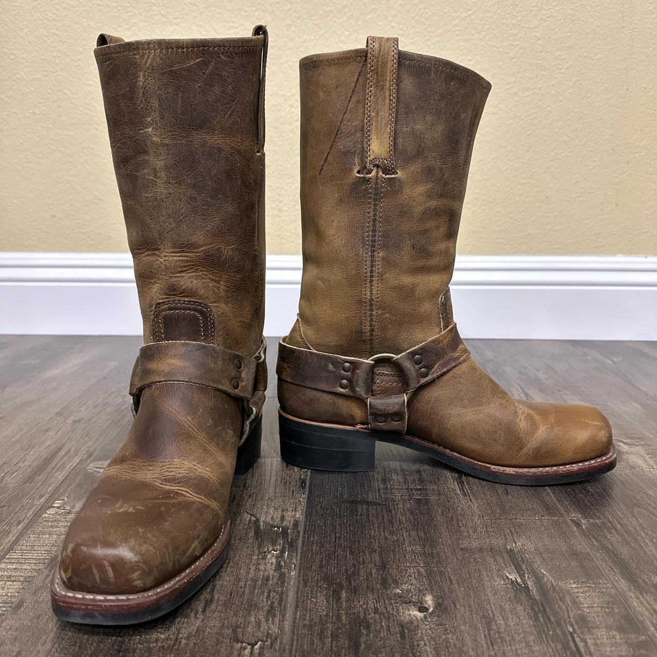 Frye - Men’s 12R Tan/Caramel Brown Leather Harness... | Depop