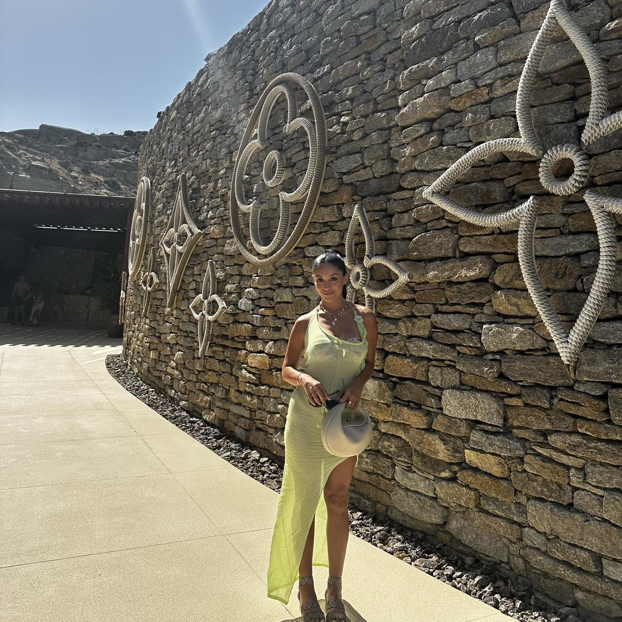 PLT lime green cover up perfect for beach clubs... | Depop