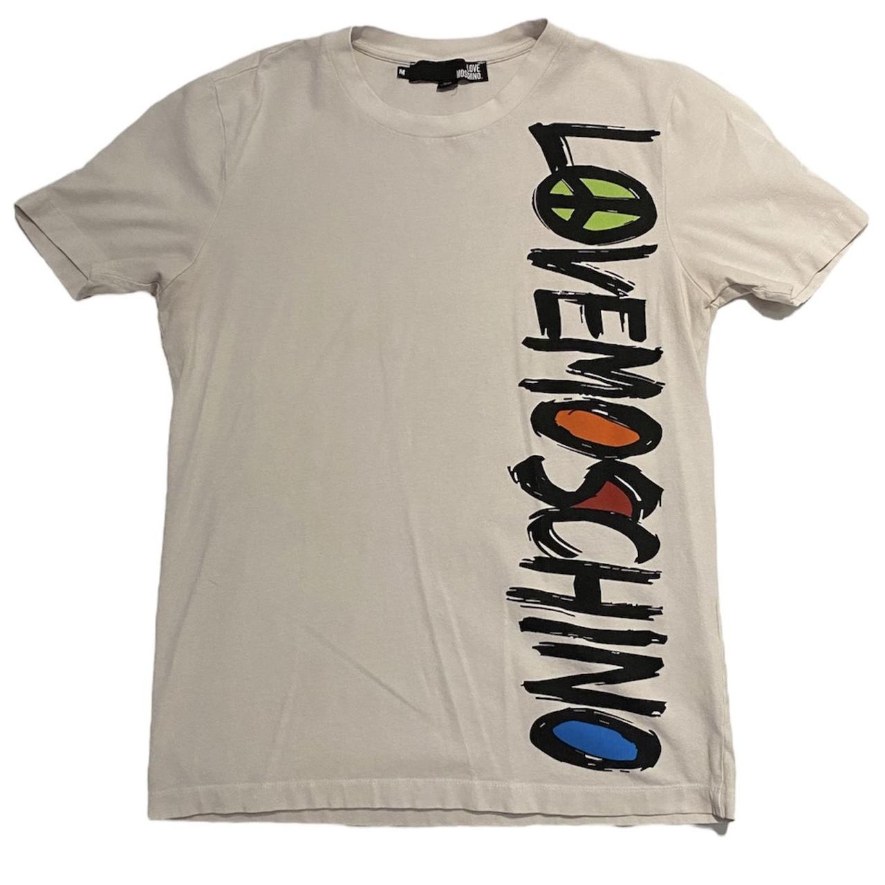 Love Moschino Paint Brushed Font Logo Shirt -... - Depop