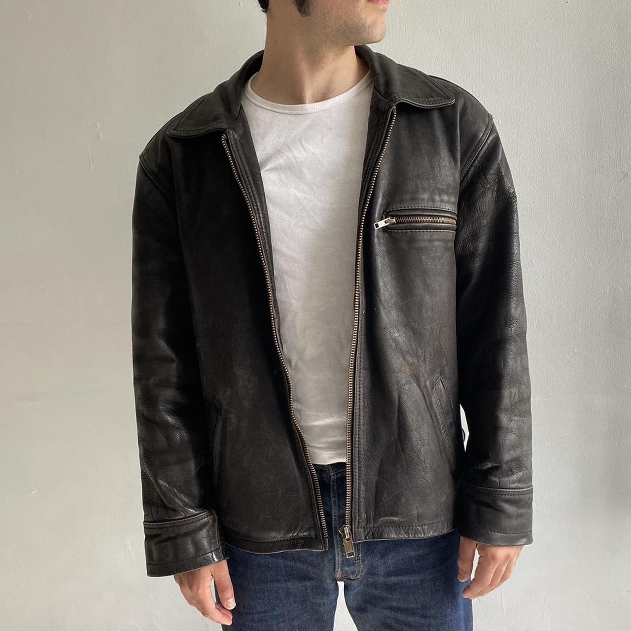 Highwayman vintage leather jacket Seen on a uk... - Depop