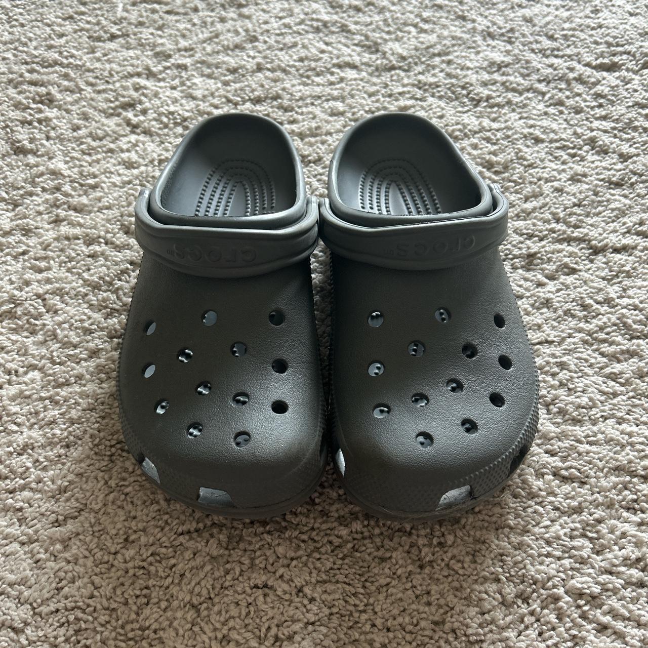 Grey Classic Crocs Mens 8/Women’s 10 Worn once Runs... - Depop