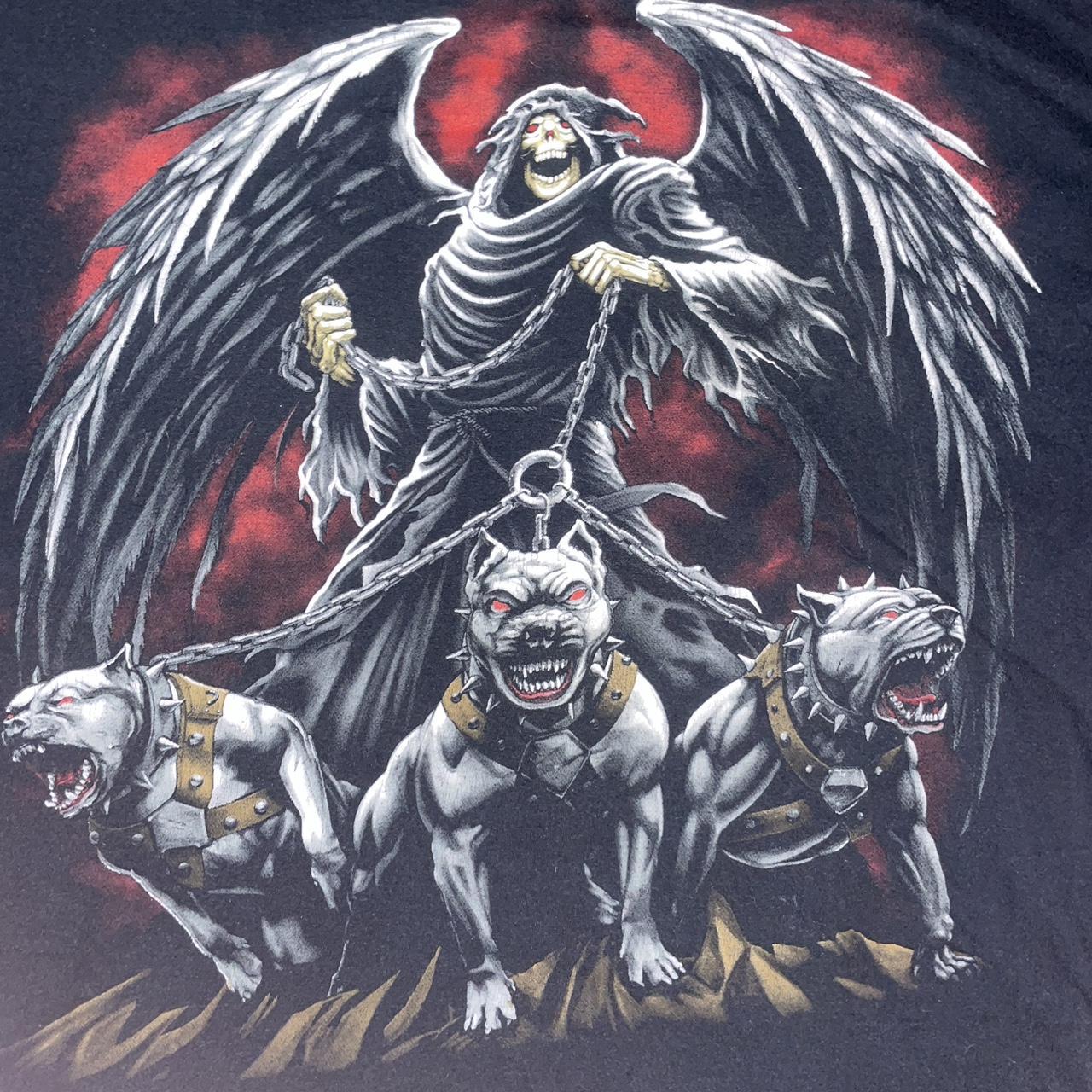 Men’s 2xl super swag grim reaper with dogs on leash... - Depop
