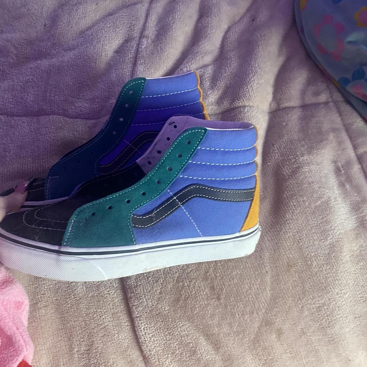 ૮ ˶ᵔ ᵕ ᵔ˶ ა retro color block vans ૮ ˶ᵔ ᵕ ᵔ˶ ა - Depop