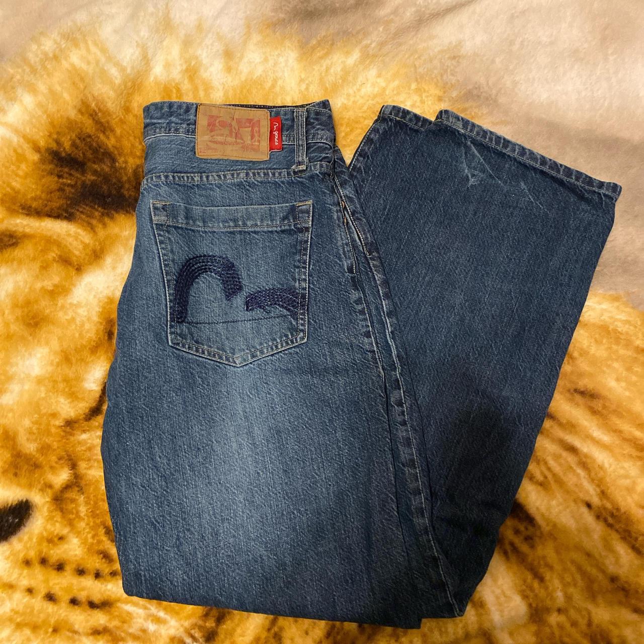 evisu style jeans/Japanese style jeans button fly... - Depop