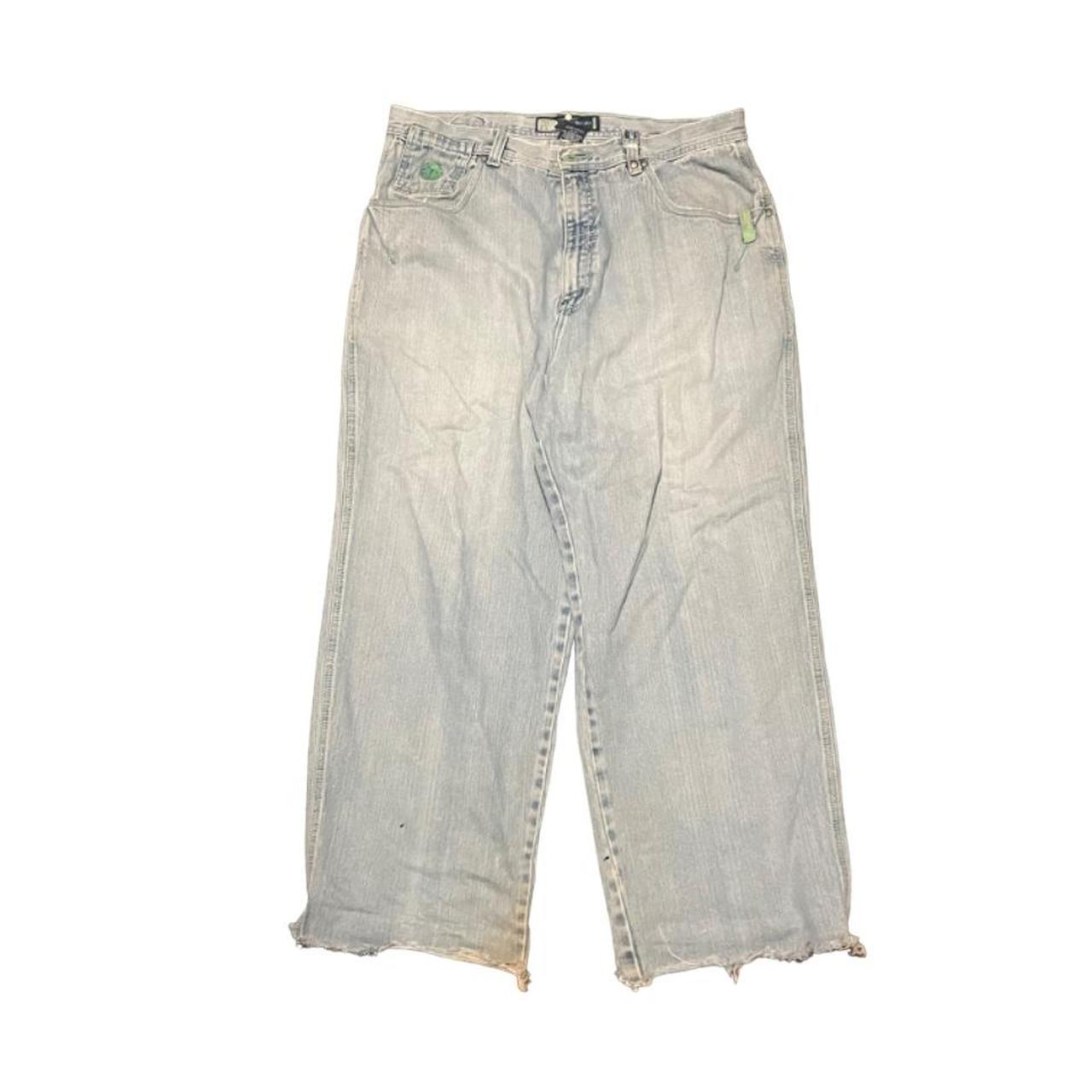 Baggy Light Blue Jeans 40x30-32 Hems missing but... - Depop