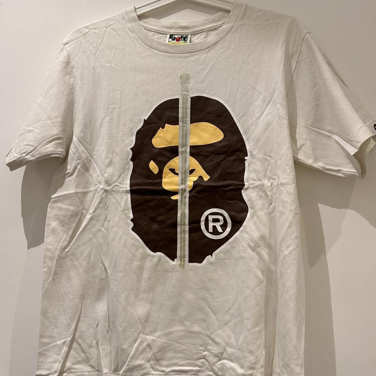 A Bathing Ape BAPE Monkey Zip up Back Logo Print... - Depop