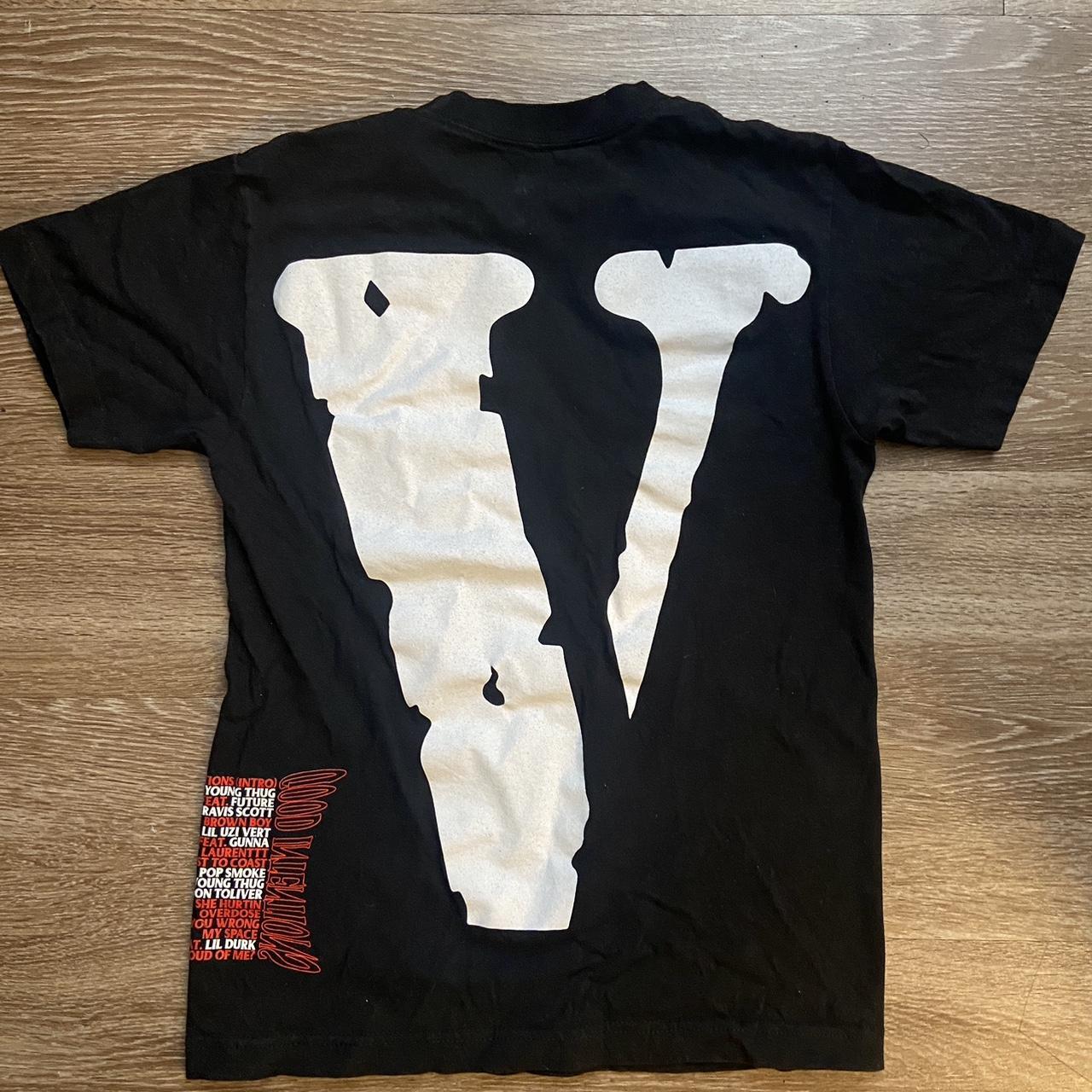 Vlone Men's Black and Red T-shirt | Depop