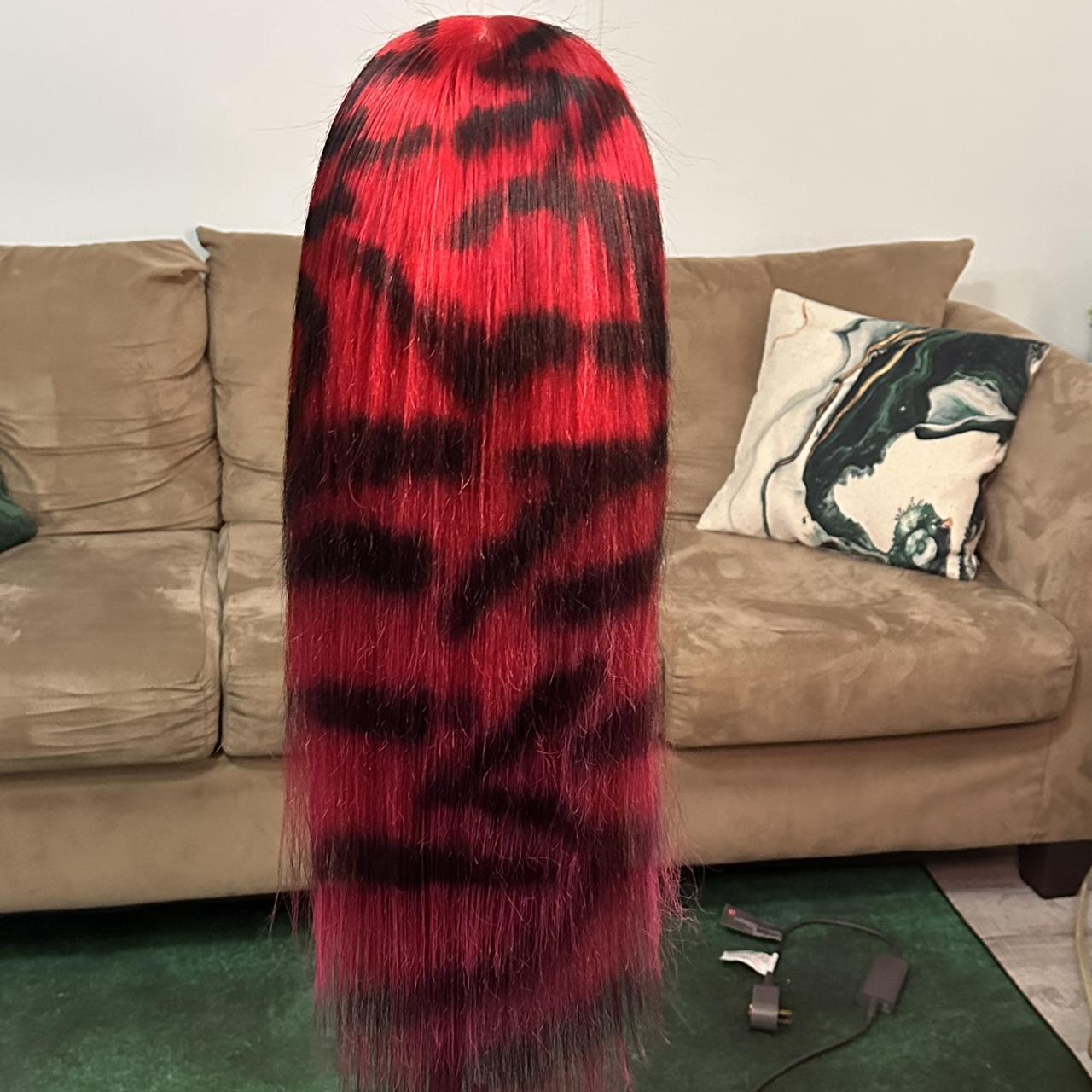 13x6 28 inch custom colored wig. Can be parted down... | Depop