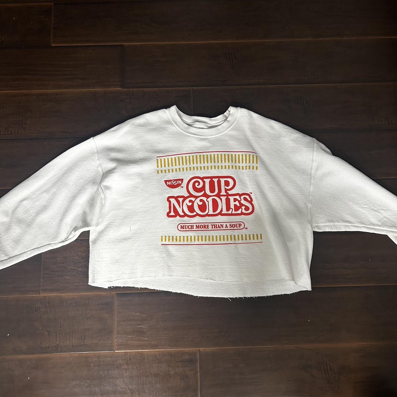 Cropped cup of noodles crew neck - Depop