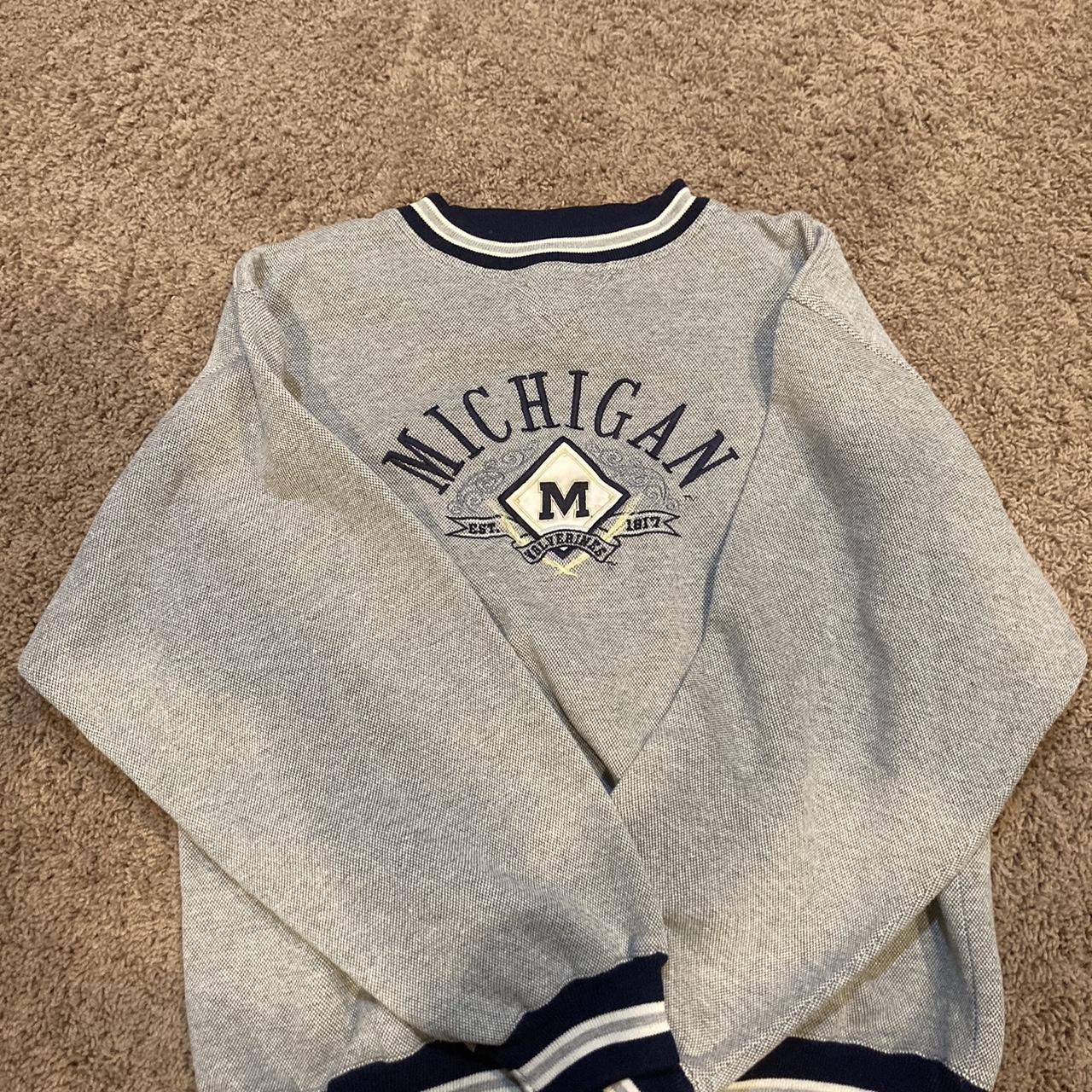 ‼️VINTAGE‼️ MICHIGAN SWEATER OPEN TO OFFERS!! HEAVY... - Depop