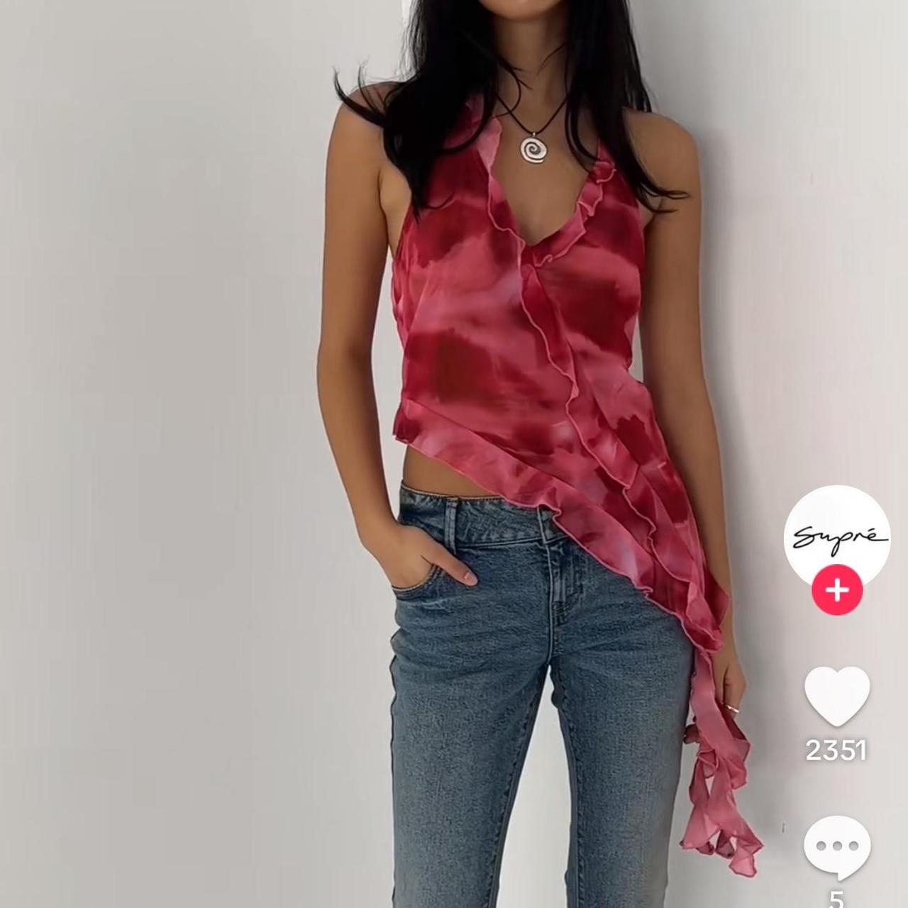 halter neck supre top never worn size 8/10 - Depop