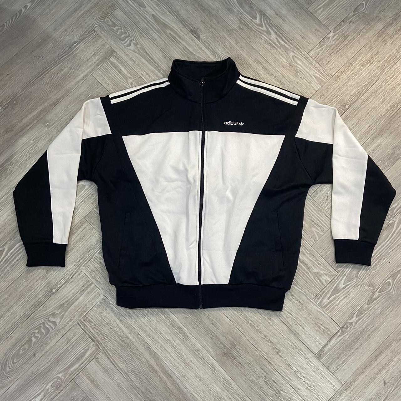 Adidas Originals Men's Black and White Jacket | Depop