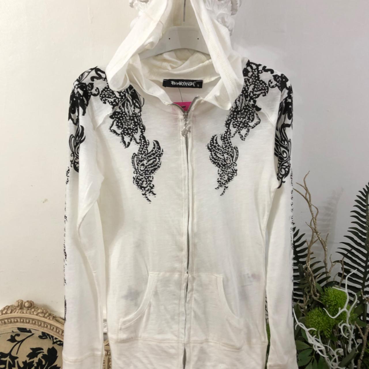 Punkyfish tattoo inspired print an diamanté... - Depop